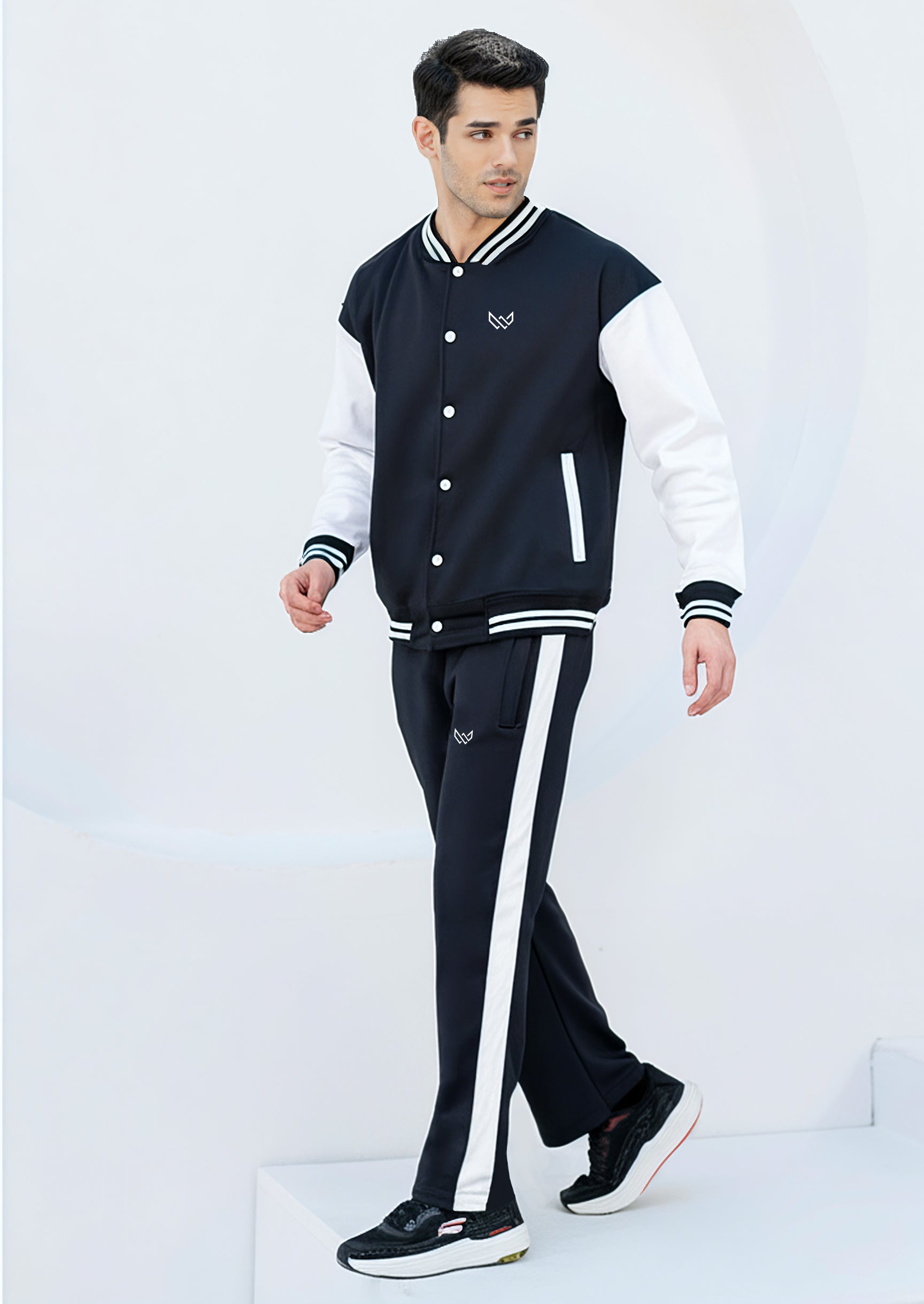 Varsity Edition - Black/White Winter Tracksuit – Wearium