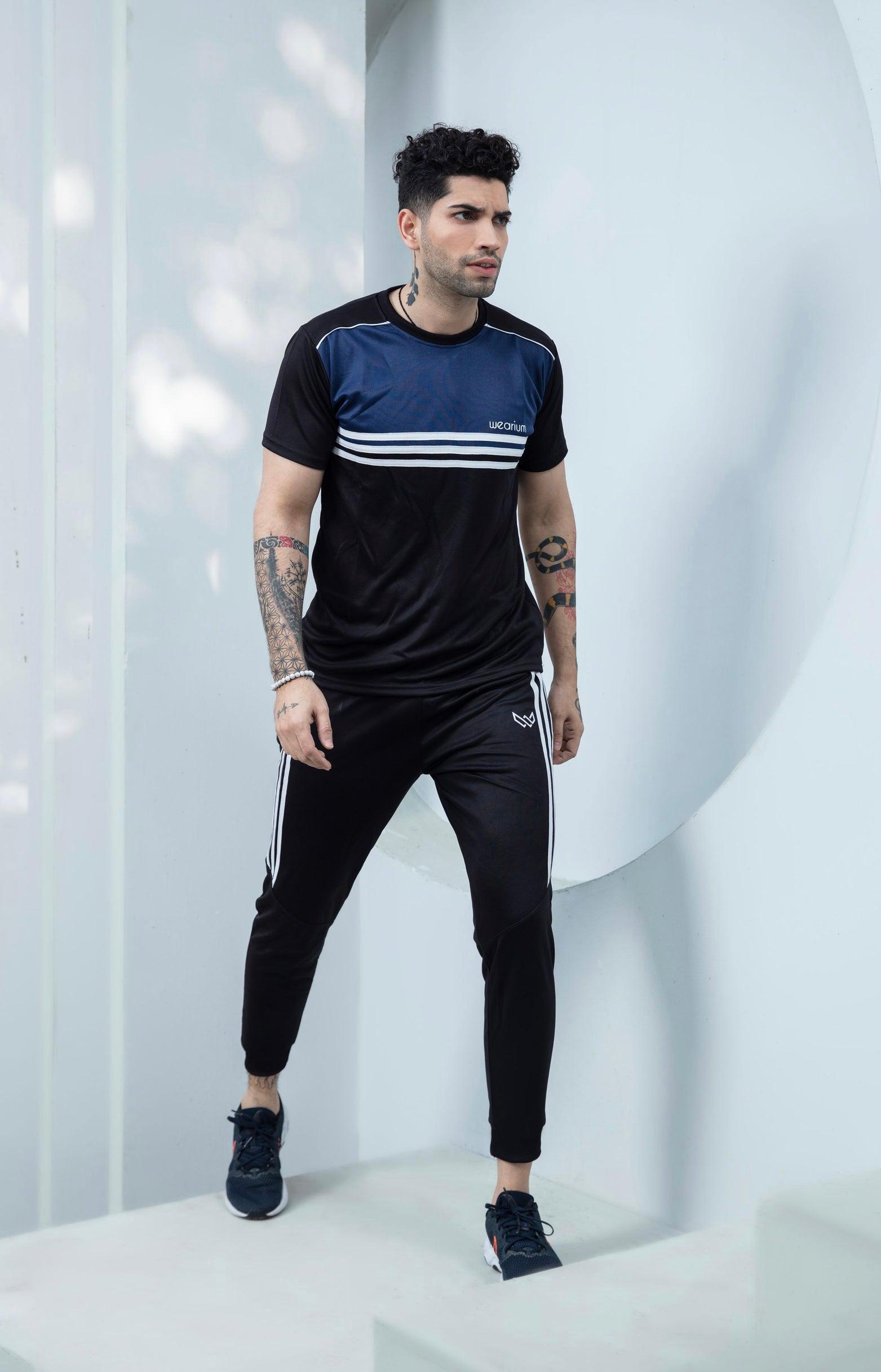 Navy Tyro Front - DriFit Tracksuit – Wearium